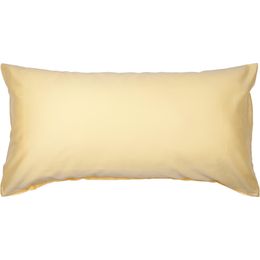 Kissenbezug Janine "Colors Mako Satin", gelb, B:80cm L:40cm, Mako-Satin, Mako-Satin, Kissenbezüge, mit Reißverschluss, uni Kissenhülle, feinfädig, 100% Baumwolle