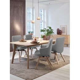 Polsterstuhl stressless "Laurel", grau (wild dove batick, schwarz), B:58cm H:92cm T:59cm, Leder BATICK: BATICK ist ein leicht korrigiertes, durchgefärbtes und genarbtes Möbelleder, bei dem die meisten Unebenheiten und Spuren in der Regel entfernt wurden., Stühle, Low Back mit Armlehne, Größe L, mit schräggestellten Beinen in Schwarz