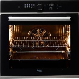 Beko Einbaubackofen "BBIM13400XS", Energieeffizienz: A+ (A+++-D), schwarz (silberfarben), B:59,4cm H:59,5cm T:56,7cm, Backöfen