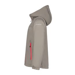 Softshelljacke Icepeak "KULM JR", Kinder, Gr. 176, grau, Softshell, Obermaterial: 100% Polyester, A-Linie hüftlang, elastischer Bund mit innenliegendem Gummizug, Jacken