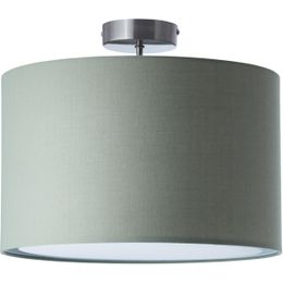 my home Deckenleuchte "Lüchte", grün (graugrün, grün, grau), 1, Ø 40cm H: 32cm, 1 Stk., Leuchten, Deckenlampe mit Stoff - Schirm, Ø 40 cm, Höhe 32 cm