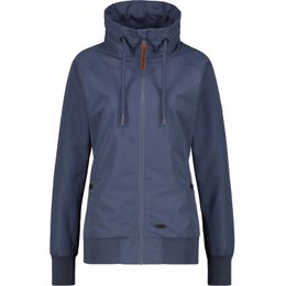 alife and kickin Sommerjacke ALIFE & KICKIN "Damen JoranaAK A", Damen, Gr. L, blau (nightblau), 100% Polyester, Jacken