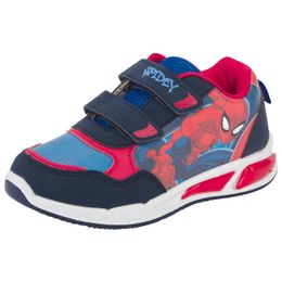 Sneaker Disney "SPIDERMAN", Jungen, Gr. 24, blau, Synthetik, Schuhe, mit cooler Blinkfunktion