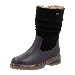 Stiefel Remonte "Remonte Stiefel Leder", Damen, Gr. 38, schwarz (schwarz, schwarz), Leder, Schuhe