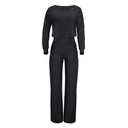 Jumpsuit WINSHAPE "JS101LSC", Damen, Gr. XL, Normalgrößen, schwarz, 85% Polyester, 15% Elasthan, Rundhals, Overalls, Functional Comfort