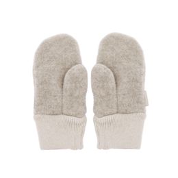 Fäustlinge MaxiMo, Baby, Gr. 3, beige (düne), Fleece;schnell trocknend, Wolle, Handschuhe, Wollfleece, Strickbündchen, temperaturregulierend, schnell trocknend