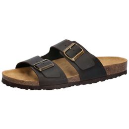 Pantolette Lico "Pantolette Bioline Jenrik", Herren, Gr. 44, braun, Leder, Schuhe Pantolette