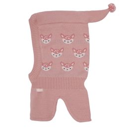Schlupfmütze MaxiMo, Mädchen, Gr. 53, rosa (rose tan), Strick, Baumwolle, gemustert, Mützen, Baumwolle, doppelt gestrickt, Ausgenähtes Halsteil, kurzer Zipfel