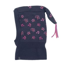 Schlupfmütze MaxiMo, Mädchen, Gr. 51, blau (navy), Strick, Baumwolle, gemustert, Mützen, Baumwolle, gestrickt, gefüttert, gemustert