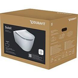 Duravit Soleil by Starck Wand-Tiefspül-WC-Set 45910920A1 mit WC-Sitz, rimless, weiß Hygiene Glaze