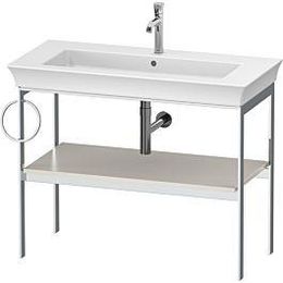 Duravit White Tulip Waschtisch-Konsole WT4544L3939 98,4 x 45 cm, Nordic Weiß Seidenmatt, bodenstehend, Metall, 1 Handtuchhalter links