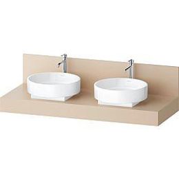 Duravit Balcoon Konsole BA90610IEIE0000 140 x 55 x 37 cm, 2 Ausschnitte, Becken beidseitig, Sandbeige matt