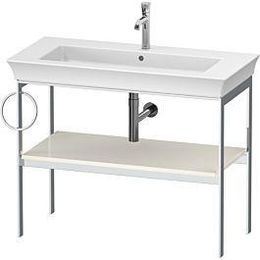 Duravit White Tulip Waschtisch-Konsole WT4544LH4H4 98,4 x 45 cm, Nordic Weiß Hochglanz, bodenstehend, Metall, 1 Handtuchhalter links
