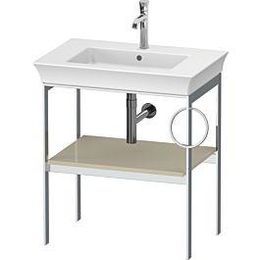 Duravit White Tulip Waschtisch-Konsole WT4543RH3H3 68,4 x 45 cm, Taupe Hochglanz, bodenstehend, Metall, 1 Handtuchhalter rechts
