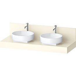 Duravit Balcoon Konsole BA90610IDID0000 140 x 55 x 37 cm, 2 Ausschnitte, Becken beidseitig, Elfenbein matt