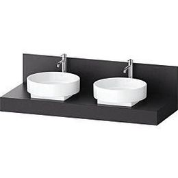 Duravit Balcoon Konsole BA90680IAIA0000 140 x 55 x 37 cm, 2 Ausschnitte, Becken beidseitig, Lava Struktur, Mineralverbundstoff