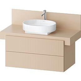 Duravit Balcoon Waschtisch-Unterschrank BA50140JEIE0000 wandhängend, 100 x 57 x 53,4 cm, Sandbeige strukturiert, 2 Schubkästen
