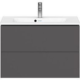 Duravit L-Cube Waschtisch-Unterschrank LC625704949 82 x 39,1 cm, graphit matt, 2 Schubkästen, wandhängend