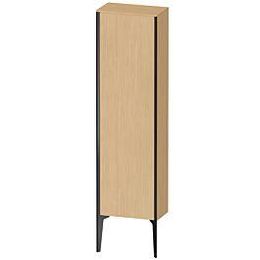 Duravit XViu Halbhochschrank XV1315RB230 40x24x133cm, schwarz matt, Tür rechts, Eiche natur