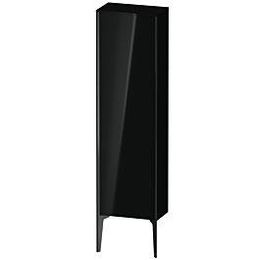 Duravit XViu Halbhochschrank XV1315RB240 40x24x133cm, schwarz matt, Tür rechts, schwarz hochglanz