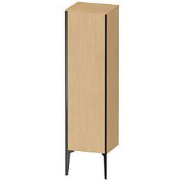 Duravit XViu Halbhochschrank XV1325RB230 40x36x133cm, schwarz matt, Tür rechts, Eiche natur