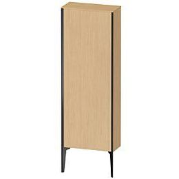 Duravit XViu Halbhochschrank XV1316RB230 50x133x24cm, 1 Tür, schwarz matt, Anschlag rechts, Eiche natur
