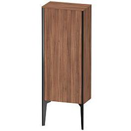 Duravit XViu Halbhochschrank XV1305RB279 40x24x89cm, schwarz matt, Tür rechts, nussbaum natur