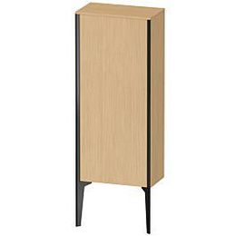 Duravit XViu Halbhochschrank XV1305LB230 40x24x89cm, schwarz matt, Tür links, Eiche natur