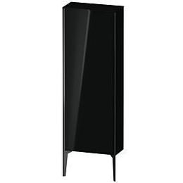 Duravit XViu Halbhochschrank XV1316LB240 50x133x24cm, 1 Tür, schwarz matt, Anschlag links, schwarz hochglanz