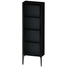 Duravit XViu Halbhochschrank XV1366LB240 50x24x133cm, Glastür, schwarz matt, Tür links, schwarz hochglanz