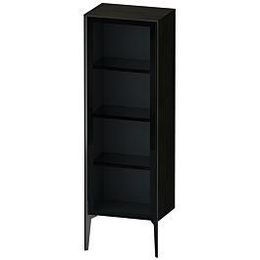 Duravit XViu Halbhochschrank XV1368LB216 50x36x133cm, Glastür, schwarz matt, Tür links, Eiche schwarz