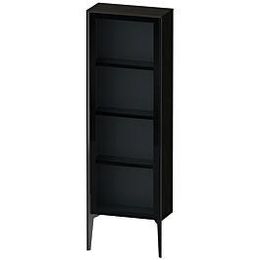 Duravit XViu Halbhochschrank XV1366RB216 50x24x133cm, Glastür, schwarz matt, Tür rechts, Eiche schwarz
