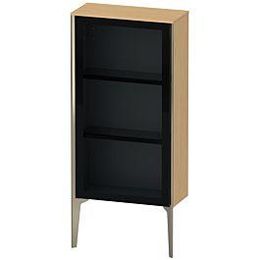 Duravit XViu Halbhochschrank XV1361LB130 50x24x89cm, Glastür, champagner matt, Tür links, Eiche natur