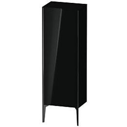 Duravit XViu Halbhochschrank XV1326RB240 50x36x133cm, schwarz matt, Tür rechts, schwarz hochglanz