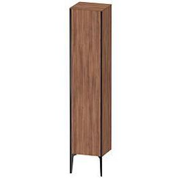Duravit XViu Hochschrank XV1335LB279 40x36x177cm, schwarz matt, Tür links, nussbaum natur