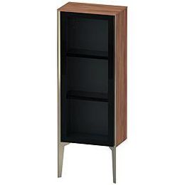 Duravit XViu Halbhochschrank XV1360LB179 40x24x89cm, Glastür, champagner matt, Tür links, nussbaum natur