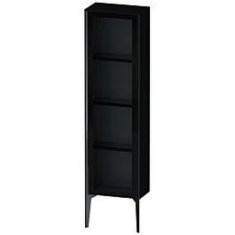 Duravit XViu Halbhochschrank XV1365LB240 40x24x133cm, Glastür, schwarz matt, Tür links, schwarz hochglanz