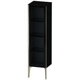 Duravit XViu Halbhochschrank XV1367RB140 40x36x133cm, Glastür, champagner matt, Tür rechts, schwarz hochglanz