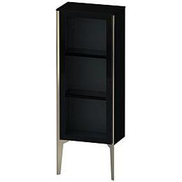 Duravit XViu Halbhochschrank XV1360RB140 40x24x89cm, Glastür, champagner matt, Tür rechts, schwarz hochglanz