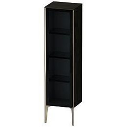 Duravit XViu Halbhochschrank XV1367LB116 40x36x133cm, Glastür, champagner matt, Tür links, Eiche schwarz