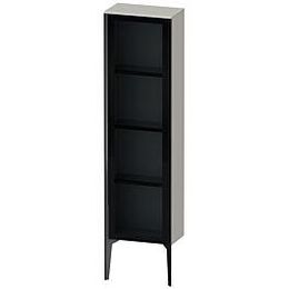 Duravit XViu Halbhochschrank XV1365LB207 40x24x133cm, Glastür, schwarz matt, Tür links, betongrau matt