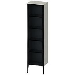 Duravit XViu Hochschrank XV1376LB207 50x36x177cm, Glastür, schwarz matt, Tür links, betongrau matt