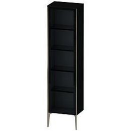 Duravit XViu Hochschrank XV1376RB140 50x36x177cm, Glastür, champagner matt, Tür rechts, schwarz hochglanz