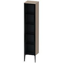 Duravit XViu Hochschrank XV1375LB275 40x36x177cm, Glastür, schwarz matt, Tür links, leinen