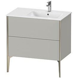 Duravit XViu Waschtisch-Unterschrank XV44870B107 81x48x59,4cm, 2 Auszüge, Becken rechts, champagner matt, betongrau matt