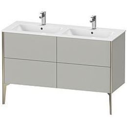 Duravit XViu Waschtisch-Unterschrank XV44850B107 128x48x59,4cm, 4 Auszüge, stehend, champagner matt, betongrau matt