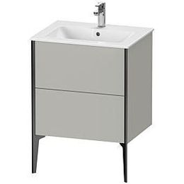 Duravit XViu Waschtisch-Unterschrank XV44810B207 61 x 59,4 x 48 cm, betongrau matt, 2 Auszüge, stehend, schwarz matt