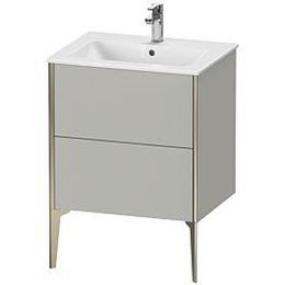 Duravit XViu Waschtisch-Unterschrank XV44810B107 61 x 59,4 x 48 cm, betongrau matt, 2 Auszüge, stehend, champagner matt