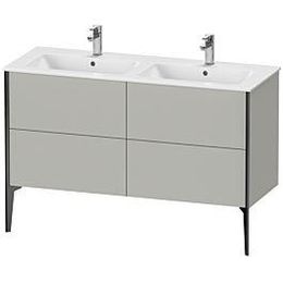 Duravit XViu Waschtisch-Unterschrank XV44850B207 128x48x59,4cm, 4 Auszüge, stehend, schwarz matt, betongrau matt