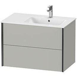 Duravit XViu Waschtisch-Unterschrank XV41590B207 81x48x56cm, 2 Schubkästen, Becken rechts, schwarz matt, betongrau matt